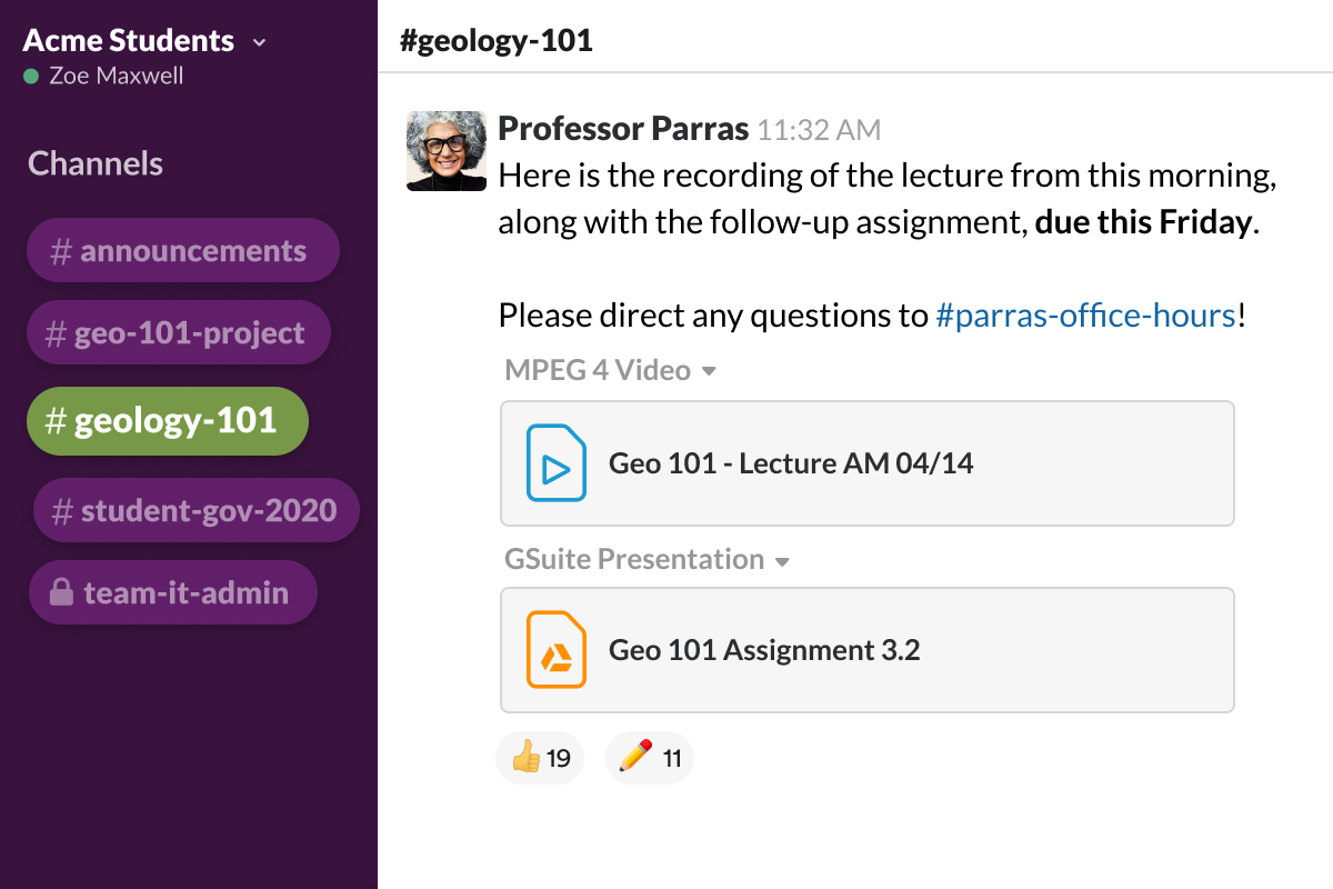 Distance Learning with Slack | Slack
